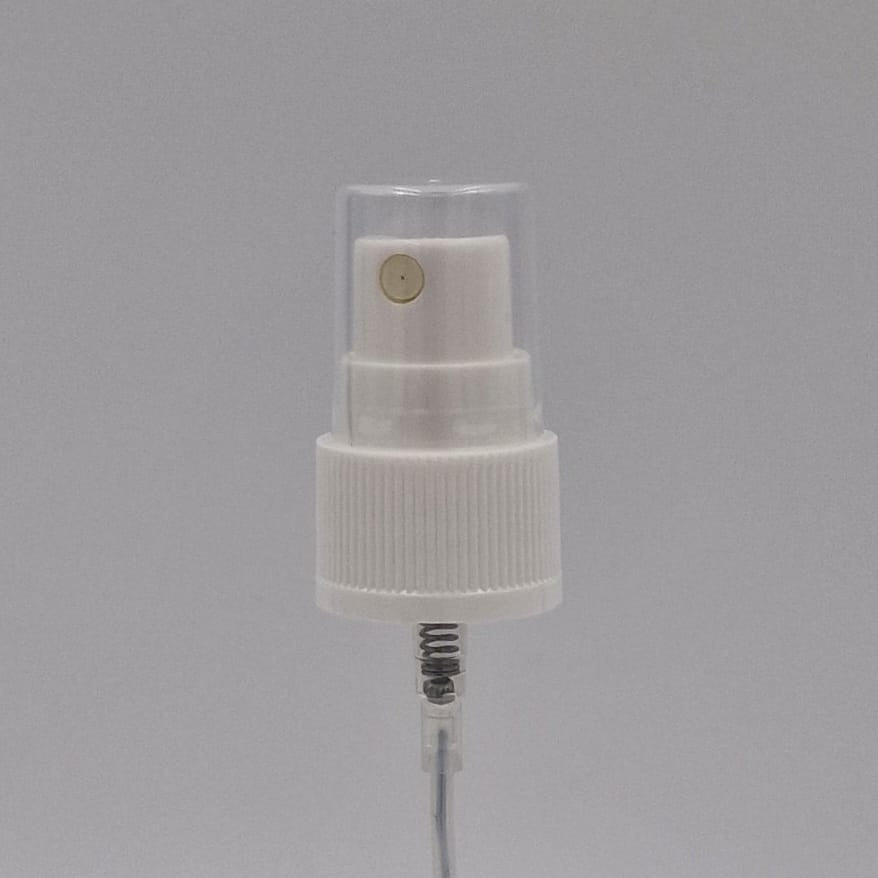 20mm 410 RIBBED ATOMISER SPRAY WHITE & FLAT PP OVERCAP 100mm FBOG ...