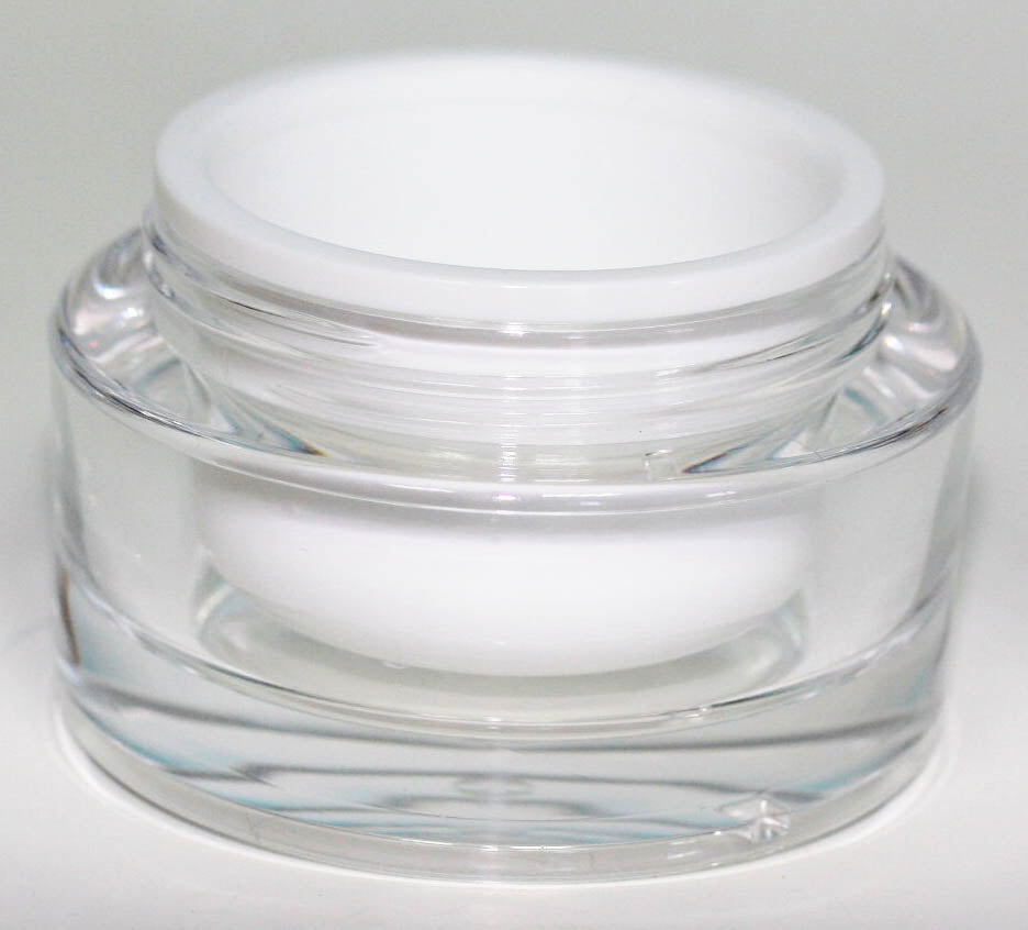 30ml ACRYLIC/PP CLEAR & WHITE JAR – Cascelloid